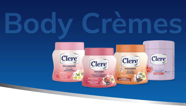 The Clere Range of Body Creams for Women