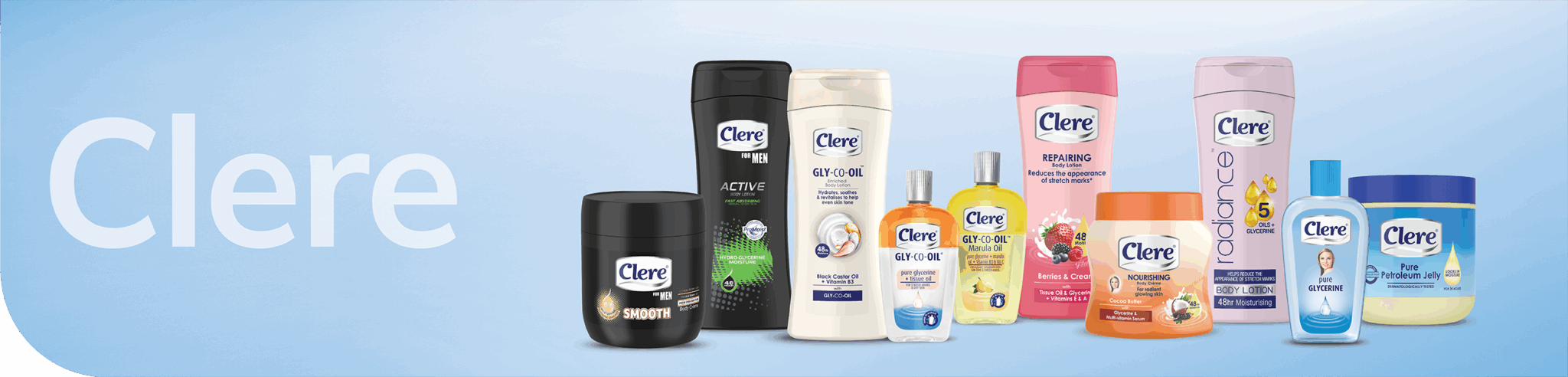 The Clere range of products