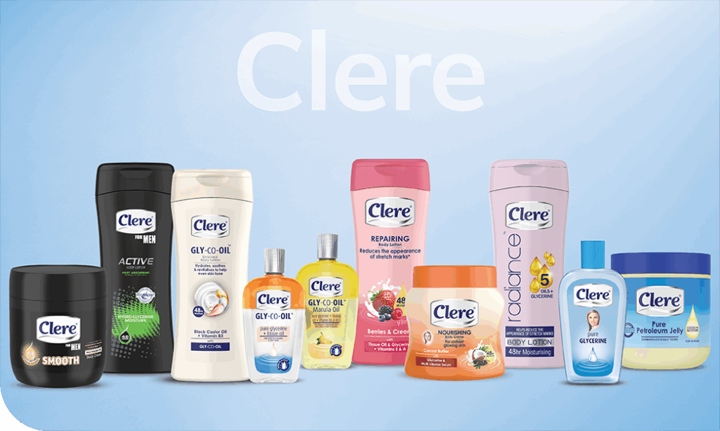 The Clere range of products